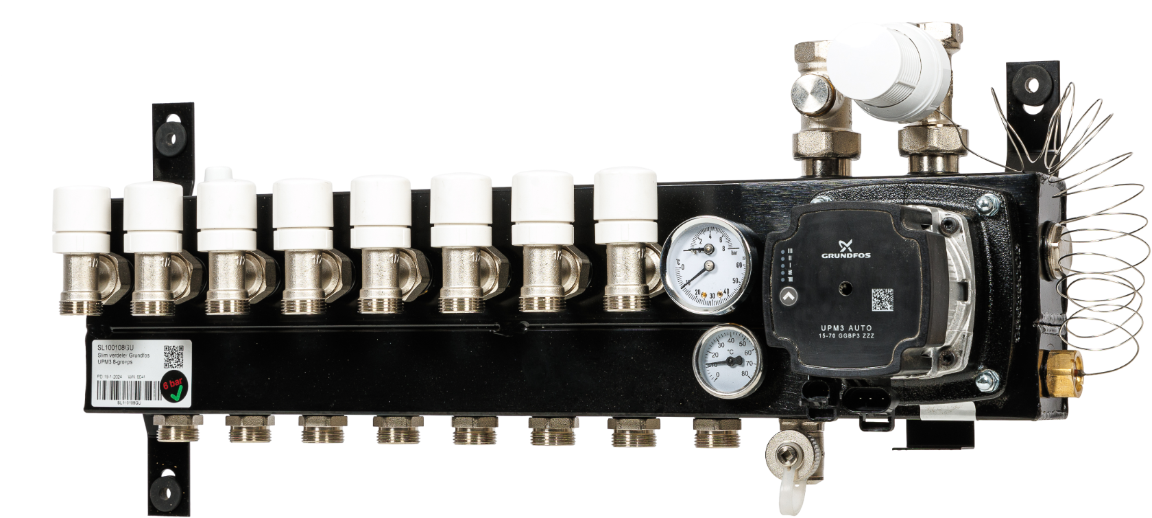 VTE Slim verdeler 8 groeps. met Grundfos pomp Jouw Groothandel